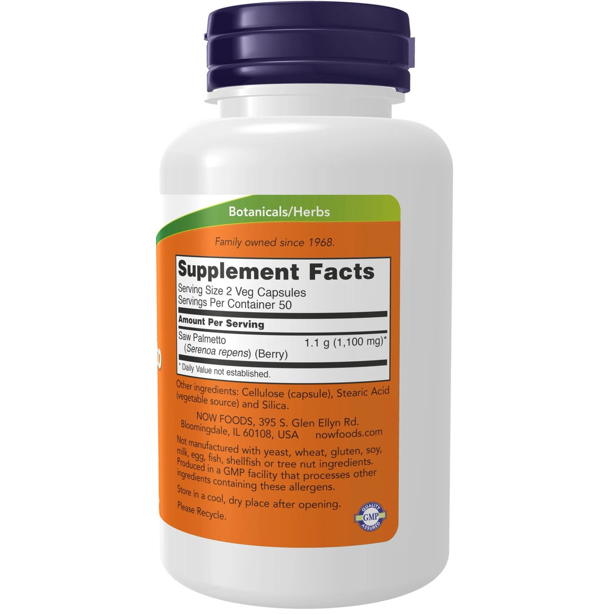 NOW Foods Saw Palmetto Berries 550 Mg - 100 Veg Capsules – Zencare